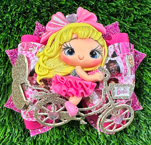 Doll on Bike 4.5 Inch Phoebe Pinch Bow | Frog And Bobbin