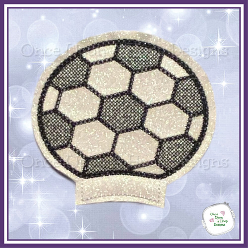 Soccer Ball MEar ITH Digital Machine Embroidery | Once Upon a Hoop Des