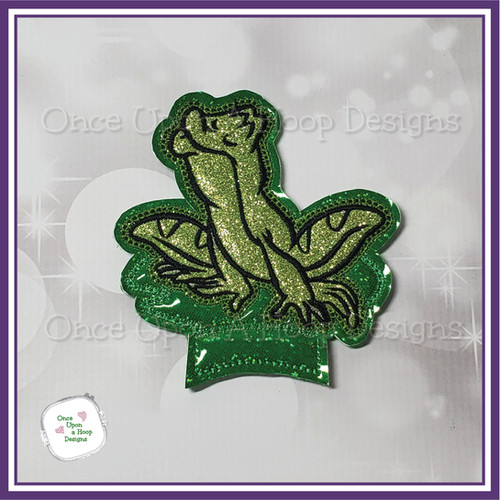 Kissy Frog Prince Add-on ITH Embroidery Design | Once Upon a Hoop Des