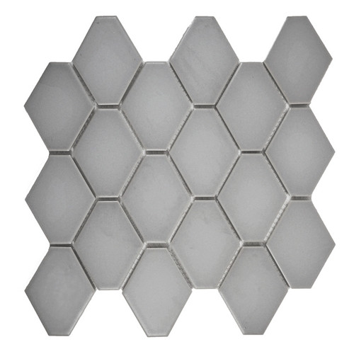 Elongated Hex Matte Grey