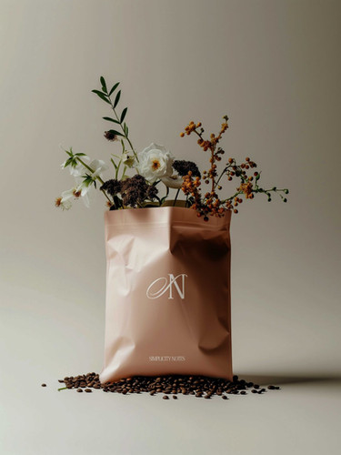 Floral Aroma Coffee Mockup: Exquisite Flower-Infused Coffee Beans ...