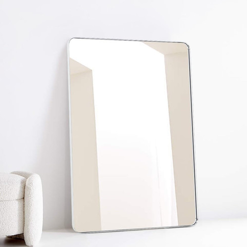 Chrome Round Corner Aluminum Mirror | Sarokey