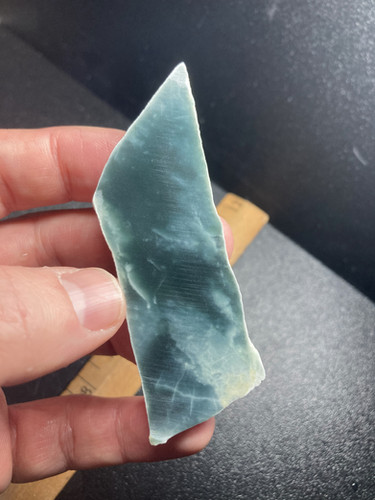 Blue jadeite slab - 26 grams | First Pick Lapidary