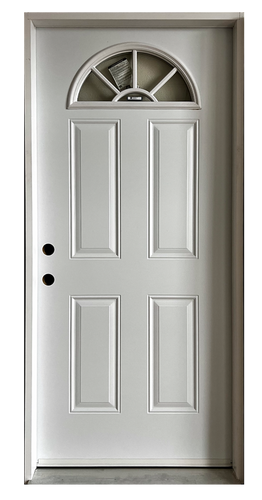32" Half Moon Smooth fiberglass Prehung | ELP Door Masters