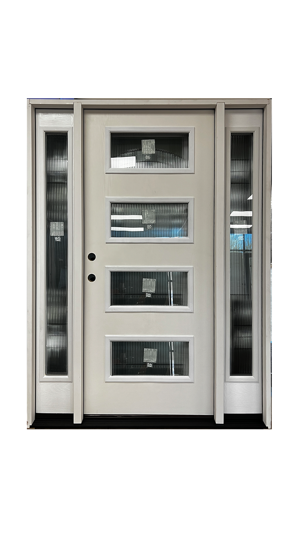 36 In 4 Light Privacy Fiberglass Door W 2 12 Privacy Sidelights 36 In 4 Light Privacy Fiberglass Door W 2 12 Privacy Sidelights