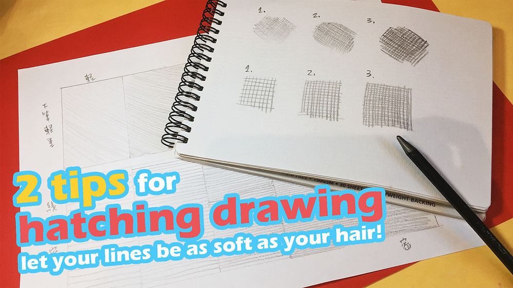 2 tips for hatching drawing, let your lines be as soft as your hair!
