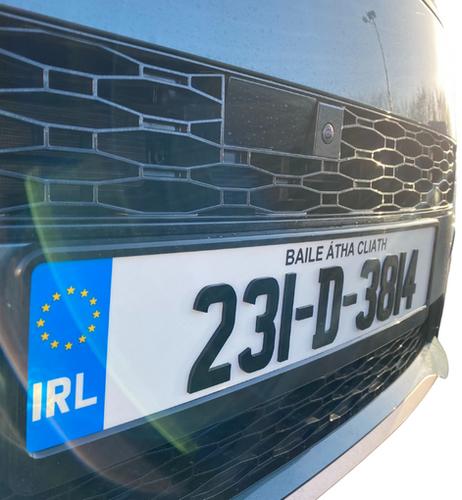 4D 3mm Nct Irish Font Reg Plates Blue Irl Badge | Only Plates