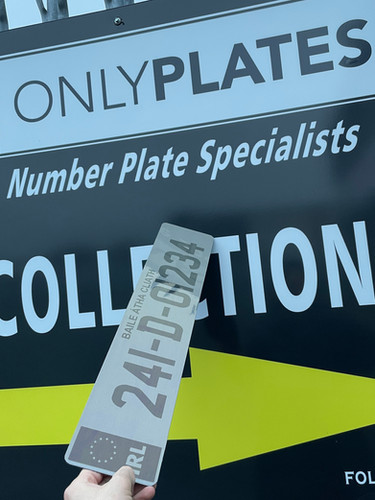 TINTED 2D IRISH FONT REG PLATES | Only Plates