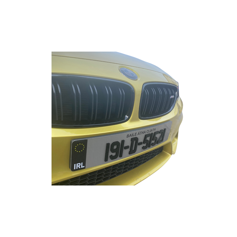 TINTED 4D 5MM IRISH FONT REG PLATES | Only Plates TINTED 4D 5MM IRISH FONT REG PLATES | Only Plates