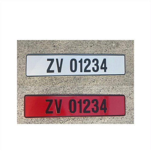 Red / White IRL Font Vintage Plates | Only Plates