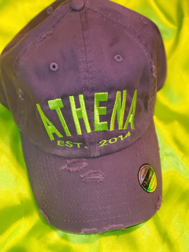 Vintage Athena Cap (purple w/lime) | kreweofathena