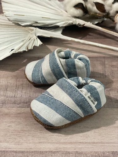 Dusty Blue and White Stripes | TBMS