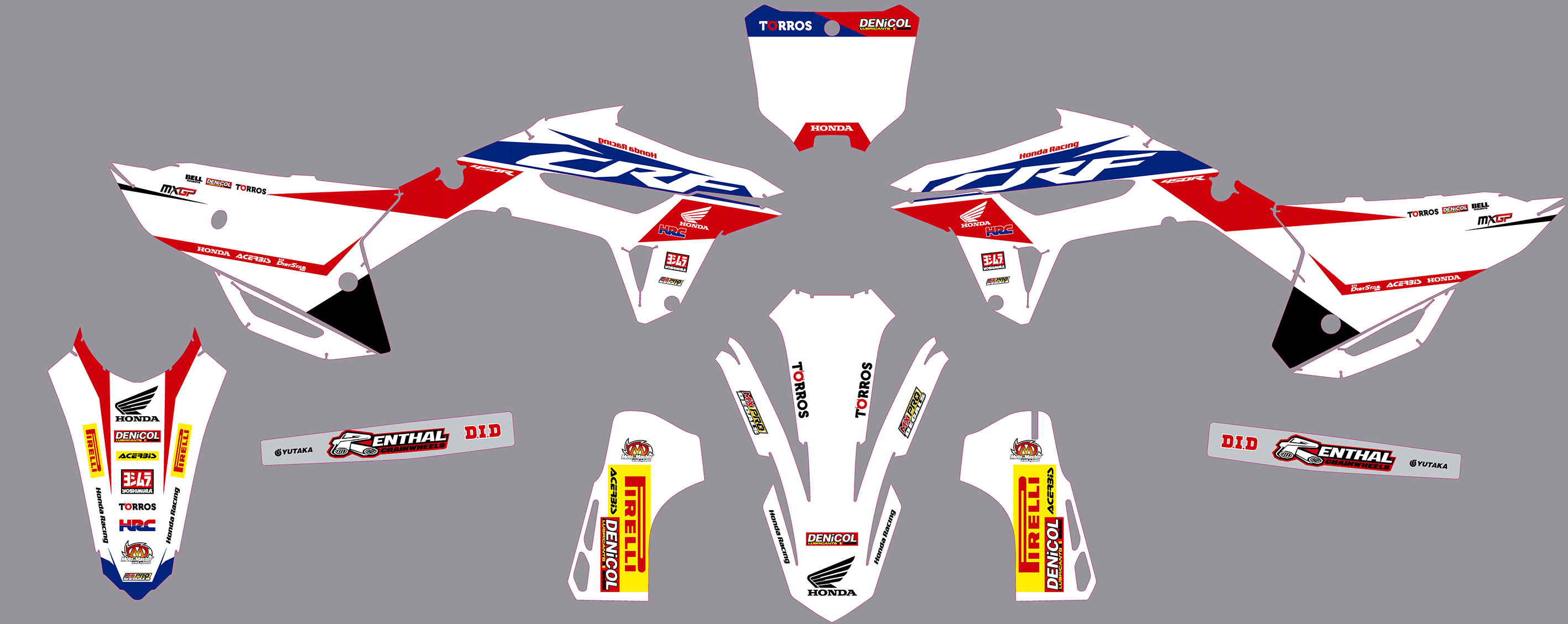 HONDA CRF250R (2022 to 2024) CRF450R (2021 to 2024) GRAPHIC KITS 126 ...