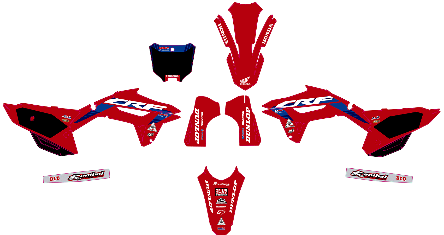 HONDA CRF250R (2022 to 2024) CRF450R (2021 to 2024) graphic kit 112 ...