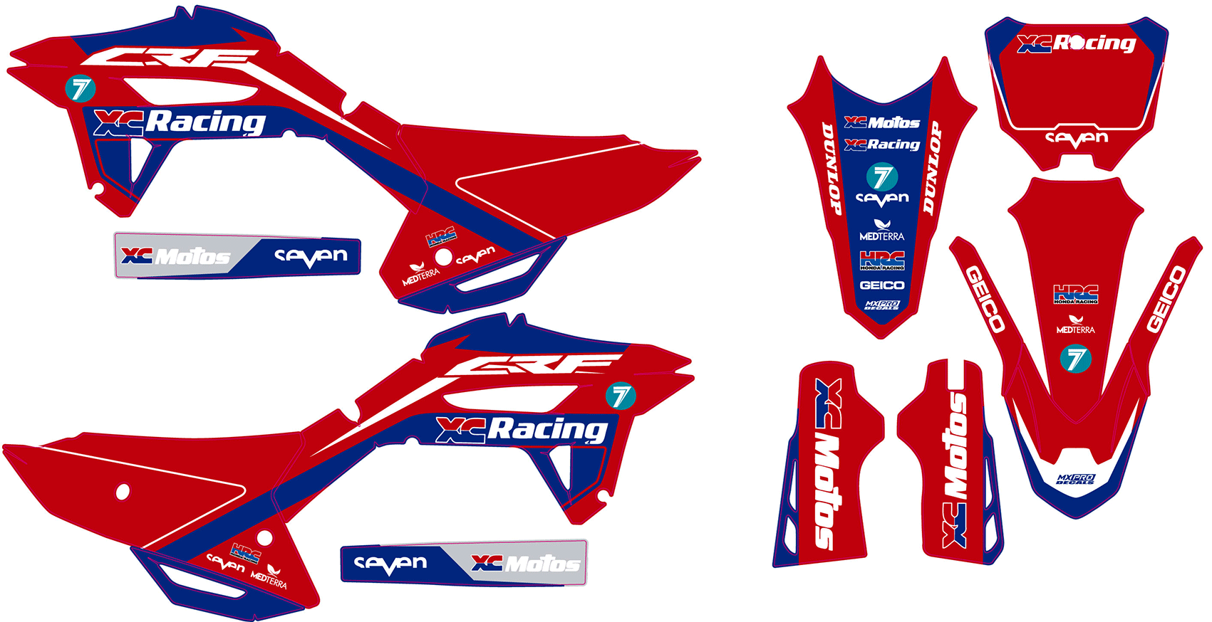 HONDA CRF250R (2022 to 2024) CRF450R (2021 to 2024) graphic kit 74 ...