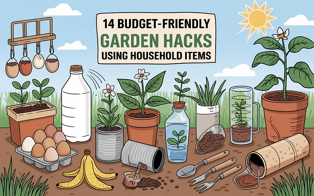 14 Budget-Friendly Garden Hacks Using Household Items