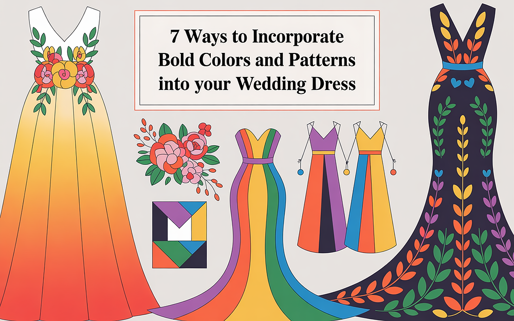 7 Ways to Incorporate Bold Colors and Patterns into Your Wedding Dress