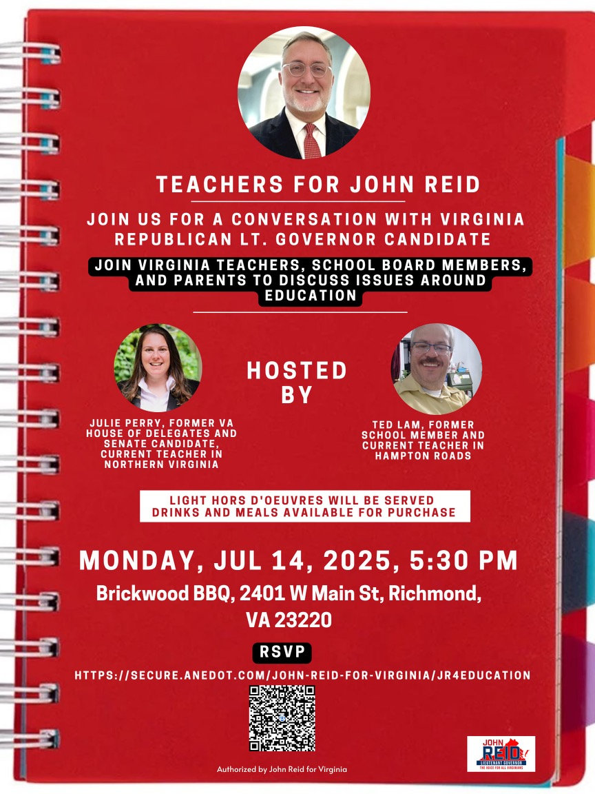 Teachers for John Reid Symposium | John Reid for Virginia