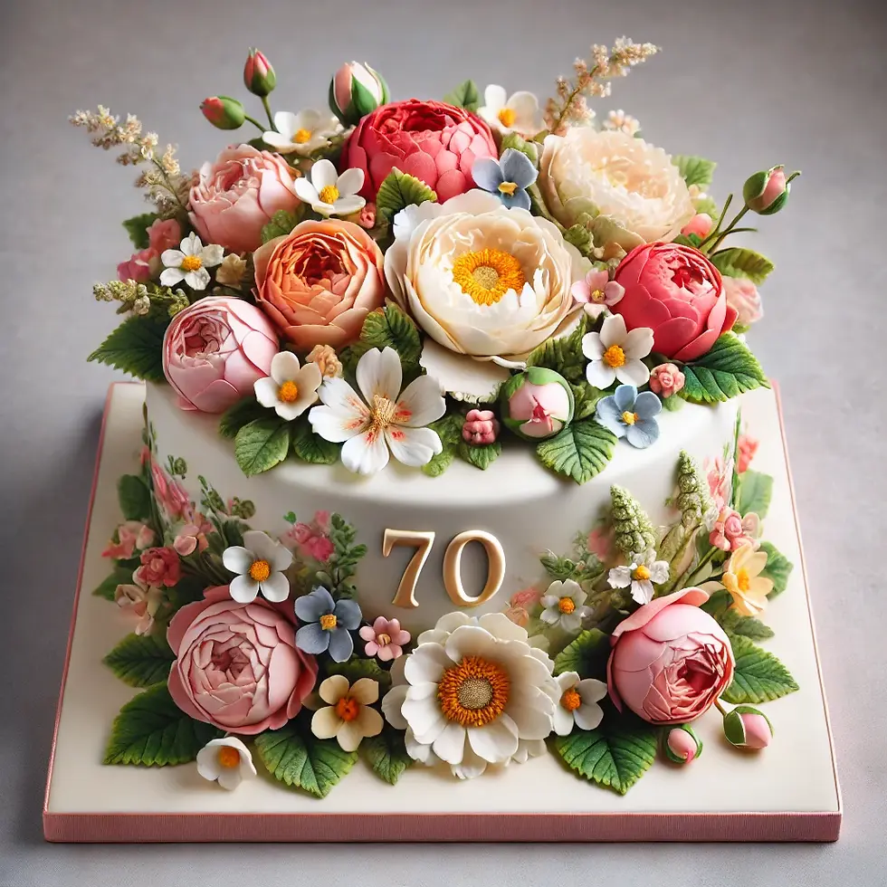 24, 70th Birthday Cake Design Ideas With Details