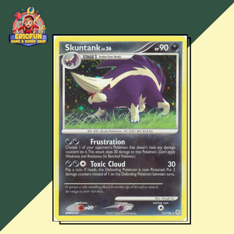 (EF)(GREEN) Skuntank #15 Pokemon Diamond & Pearl | ericfun