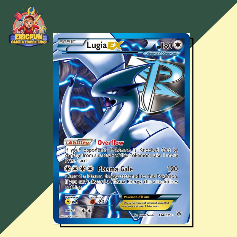 (EF)(Green) Lugia EX #134 Pokemon Plasma Storm | ericfun