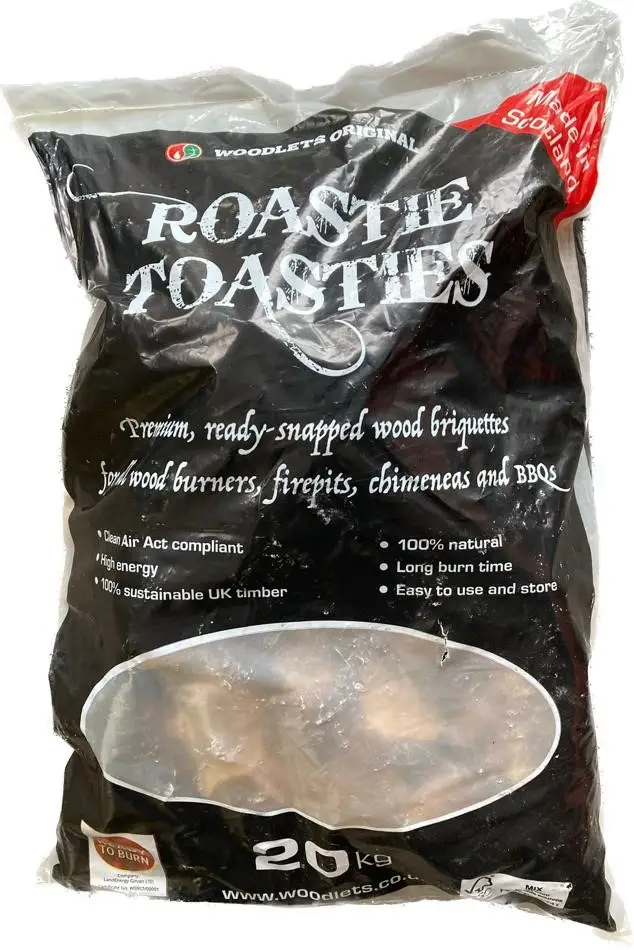 Roastie-Toasties | 20kg Bag | Sawdust Wood Fuels