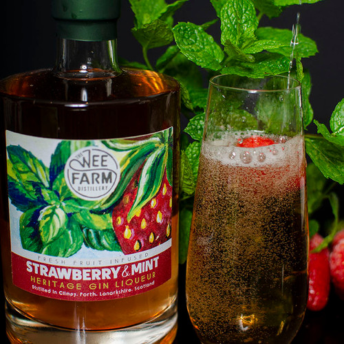 Strawberry Mint Gin Liqueur | Wee Farm Distillery