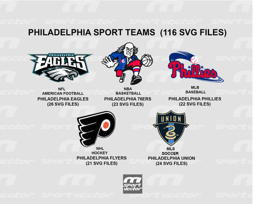 Philadelphia SVG Bundle | Philadelphia Teams SVG Sport Clipart ...