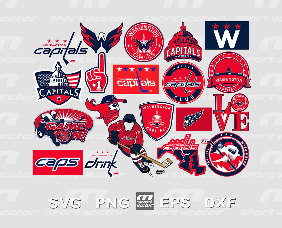 Washington Capitals NHL Team SVG Bundle | Hockey SVG NHL Clipart ...