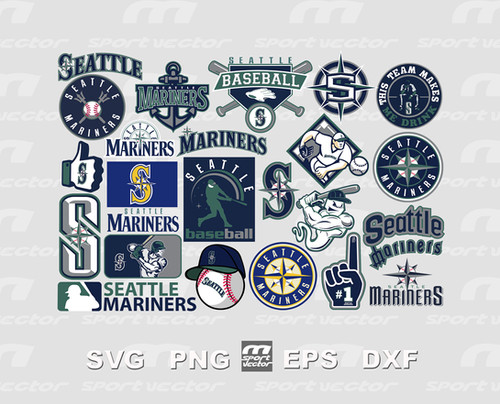Seattle Mariners MLB Team SVG Bundle | Baseball SVG & MLB Clipart ...