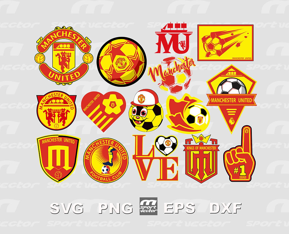 Manchester United Premier League Team SVG Bundle Soccer SVG Premier ...