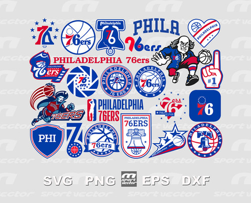 Philadelphia 76 Ers NBA Team SVG Bundle | Basketball SVG NBA Clipart ...