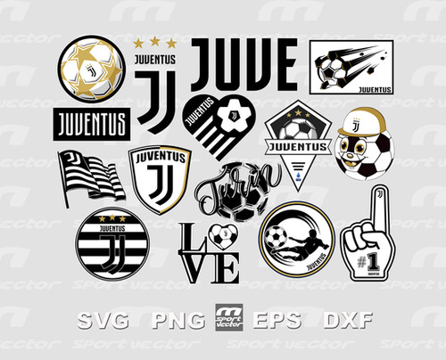 Juventus FC Italian Serie A Team SVG Bundle | Soccer SVG Italian Serie ...