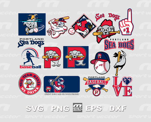 Portland Sea Dogs EL Team SVG Bundle | Baseball SVG EL Clipart ...