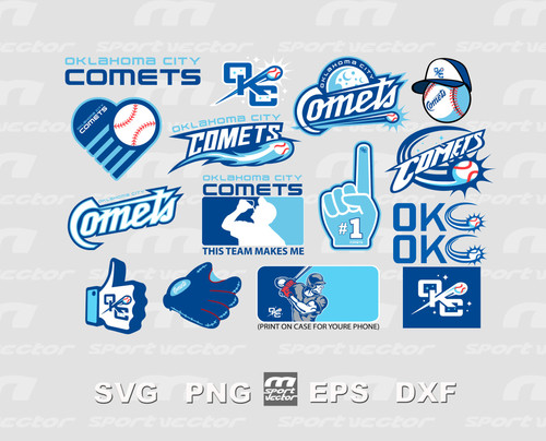 Oklahoma City Comets SVG Bundle, Baseball PCL SVG Oklahoma Comets SVG ...