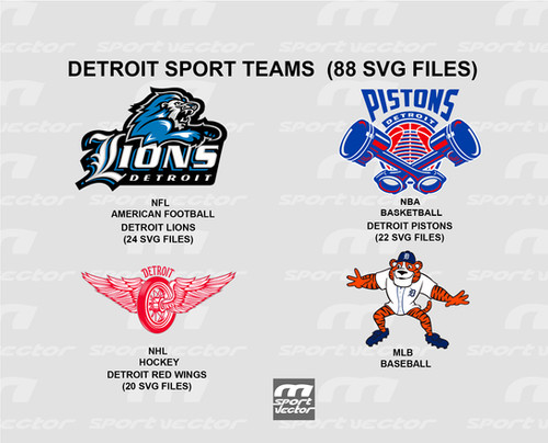 Detroit Teams SVG Bundle | Detroit Teams SVG Sport Clipart ...