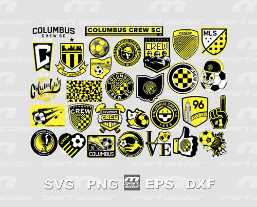Columbus Crew SC MLS Team SVG Bundle | Soccer SVG MLS Clipart ...