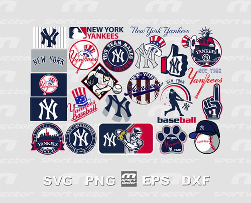New York Yankees MLB Team SVG Bundle | Baseball SVG & MLB Clipart ...