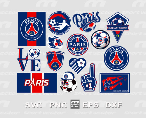 Paris Sent Germain French Ligue 1 Team SVG Bundle | Soccer SVG French ...