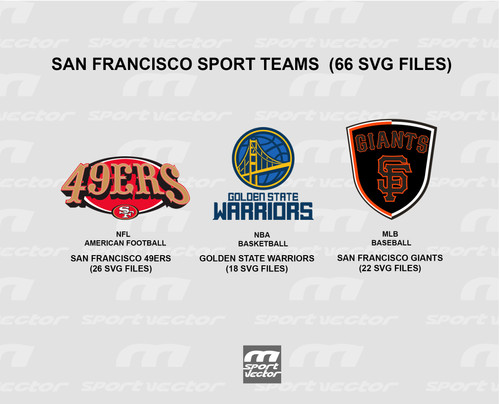 San Francisco SVG Bundle | San Francisco Teams SVG Sport Clipart ...