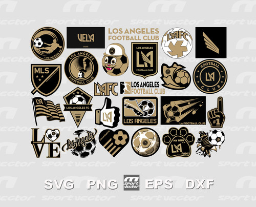 LAFC Team SVG Bundle | Soccer SVG MLS Clipart | MagicSportVector