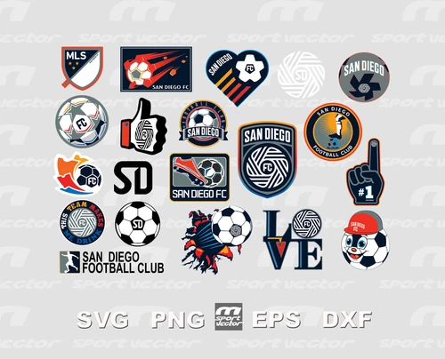 San Diego FC SVG Bundle | Soccer SVG MLS Clipart | MagicSportVector