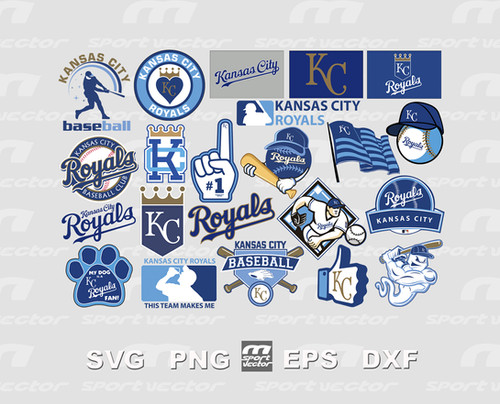 Kansas City Royals MLB Team SVG Bundle | Baseball SVG & MLB Clipart ...
