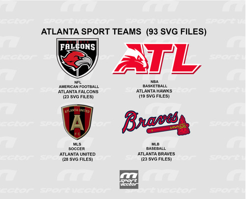 Atlanta Teams SVG Bundle | Atlanta Teams SVG Sport Clipart ...