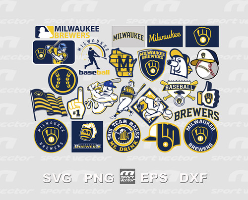 Milwaukee Brewers MLB Team SVG Bundle | Baseball SVG & MLB Clipart ...