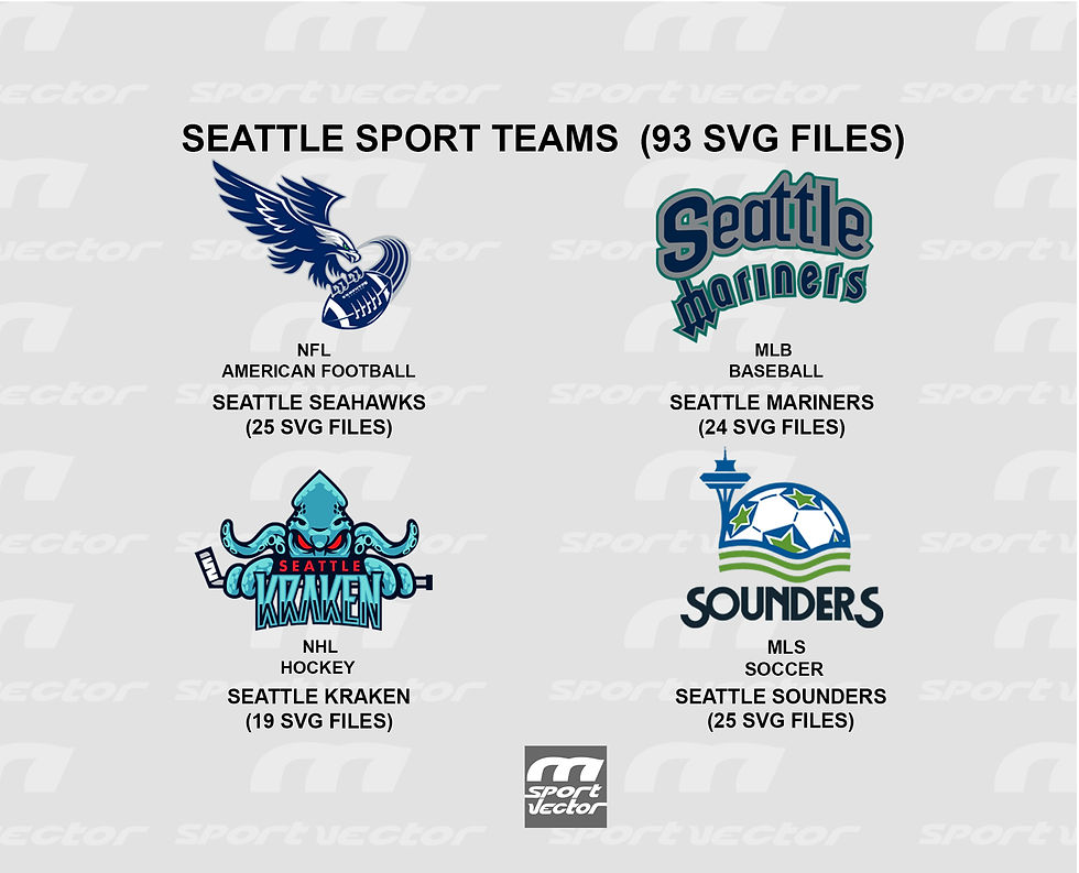 Seattle SVG Bundle | Seattle Teams SVG Sport Clipart | MagicSportVector