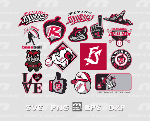 Richmond Flying Squirrels EL Team SVG Bundle | Baseball SVG EL Clipart ...