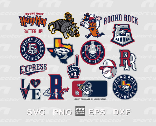 Round Rock Express Team SVG Bundle | Baseball SVG PCL Clipart ...