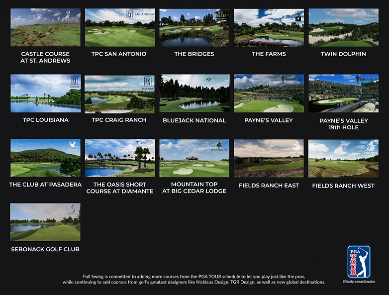 Courses | Indoor Golf Sims