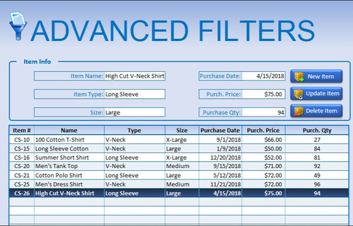 Dynamic Item Tracker | Datadex Group